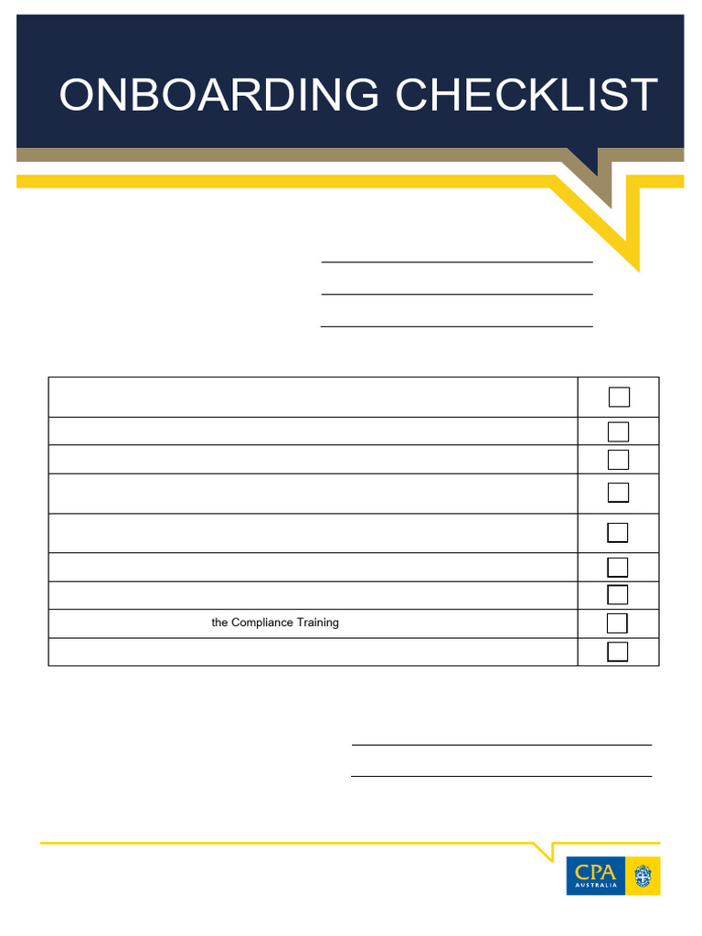Onboarding Checklist | PDF