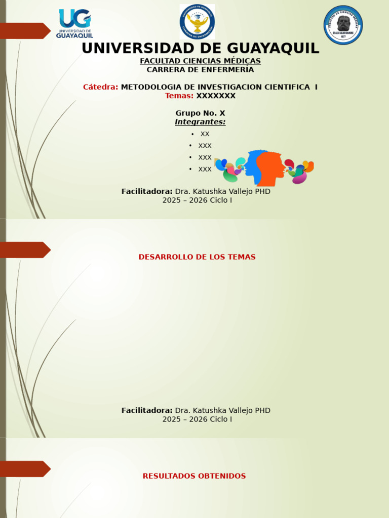 Formato de Carátula en Ppt Exposiciones Met. Inv. i | PDF