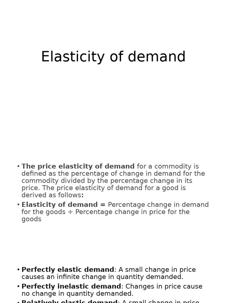 Elasticity of Demand | PDF | Demand | Elasticity (Economics)