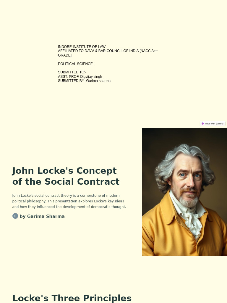 John Lockes Concept of The Social Contract | PDF | Social Contract ...