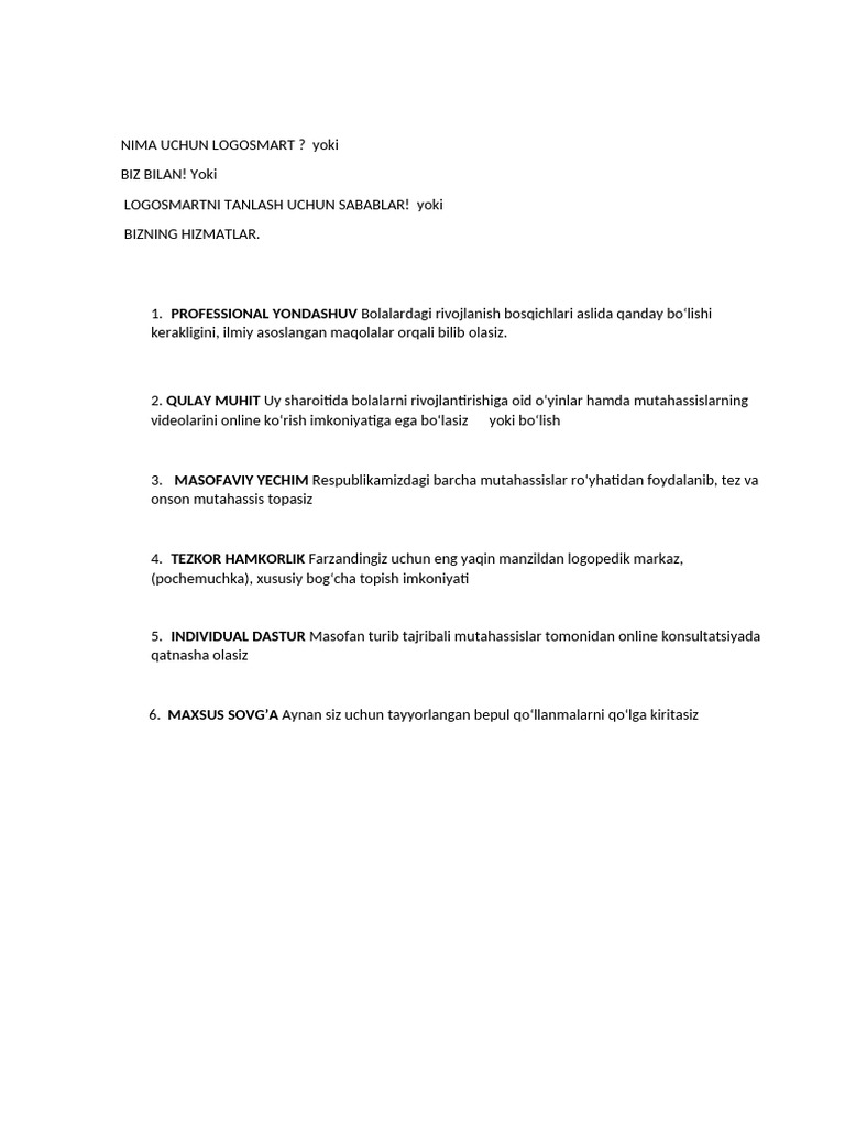 Nima Uchun Logosmart | PDF