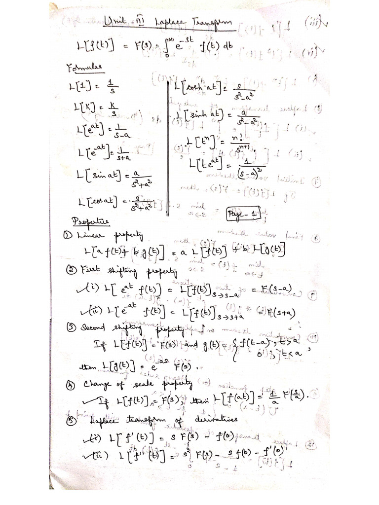 Unit - 3 Laplace Transform | PDF
