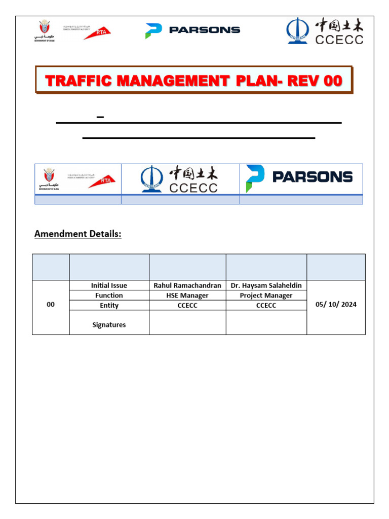 Traffic Management Plan for R1178 Project | PDF | Traffic | Speed Limit