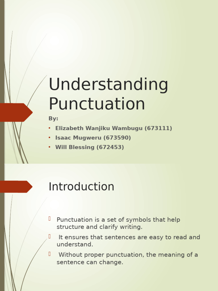 Punctuation Presentation | PDF | Punctuation | Comma