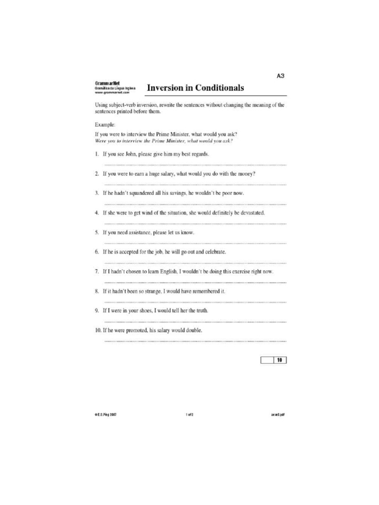 If - Inversion | PDF