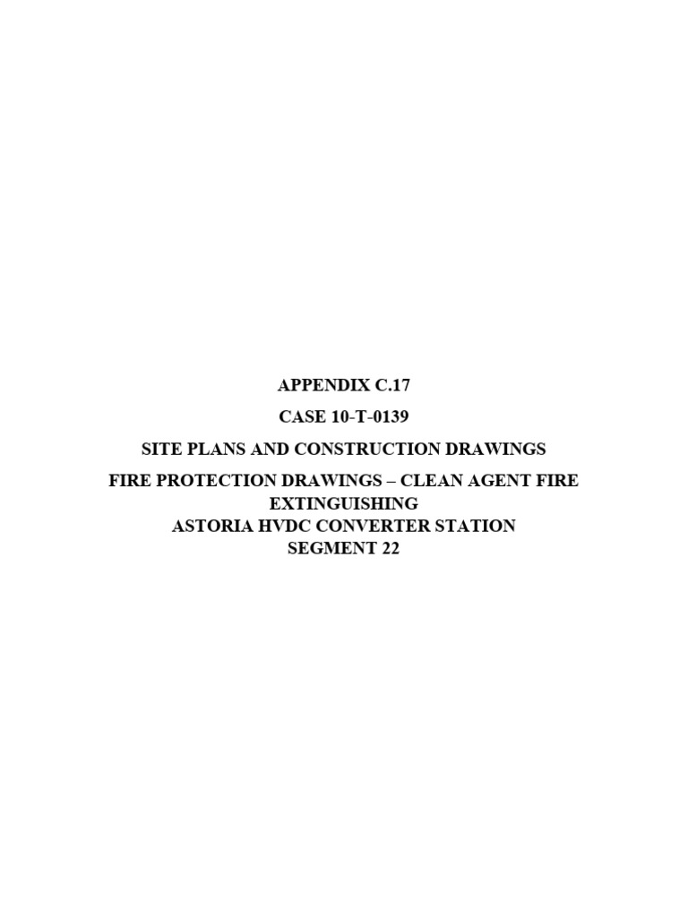 Appendix C.17. Fire Protection Drawings Clean Ageny Fire Extinguishing | PDF