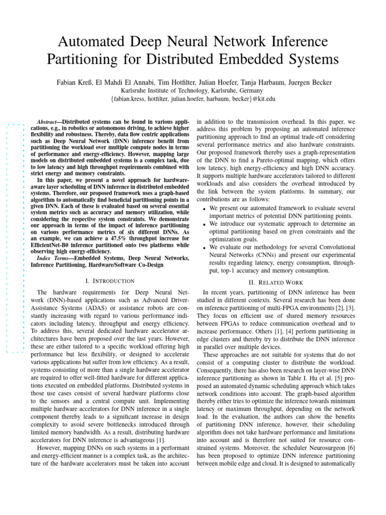 Automated Deep Neural Network Inference Partitioning for Distributed ... Automated Deep Neural Network Inference Partitioning for Distributed ...