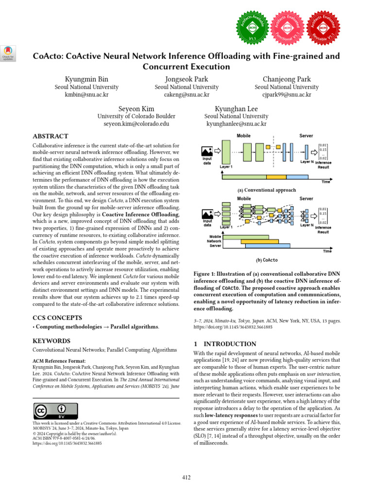 CoActo CoActive Neural Network Inference Offloading With Fine-Grained and Concurrent Execution ...