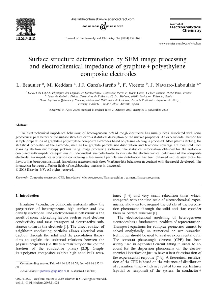 Surface Structure Determination By Sem I Pdf Electrical Resistivity And Conductivity