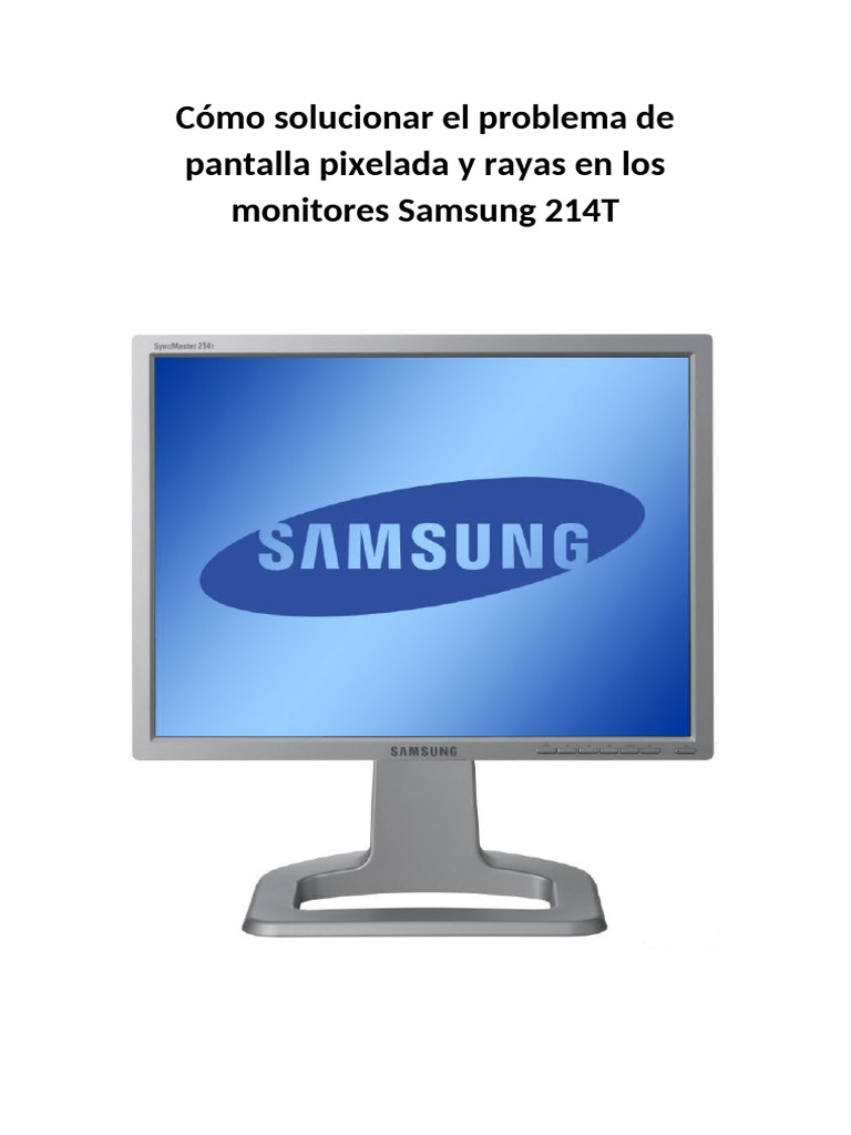 Fallo de video en monitores Samsung 214T | PDF