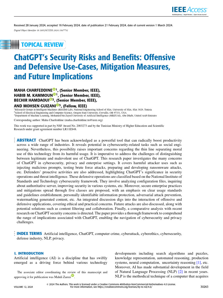 ChatGPTs Security Risks and Benefits Offensive and Defensive Use-Cases ...