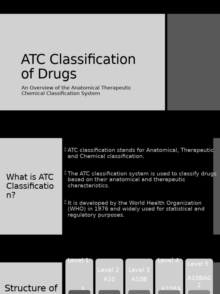ATC Classification of Drugs | PDF | Drugs | Pharmacy