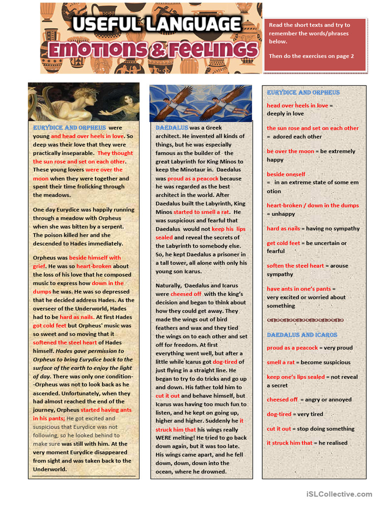 Useful language_ Feelings & Emotions | PDF | Orpheus