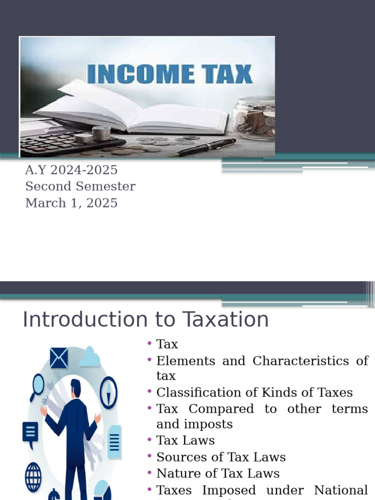 Introduction to Taxation Overview | PDF | Taxes | Taxation In The ...