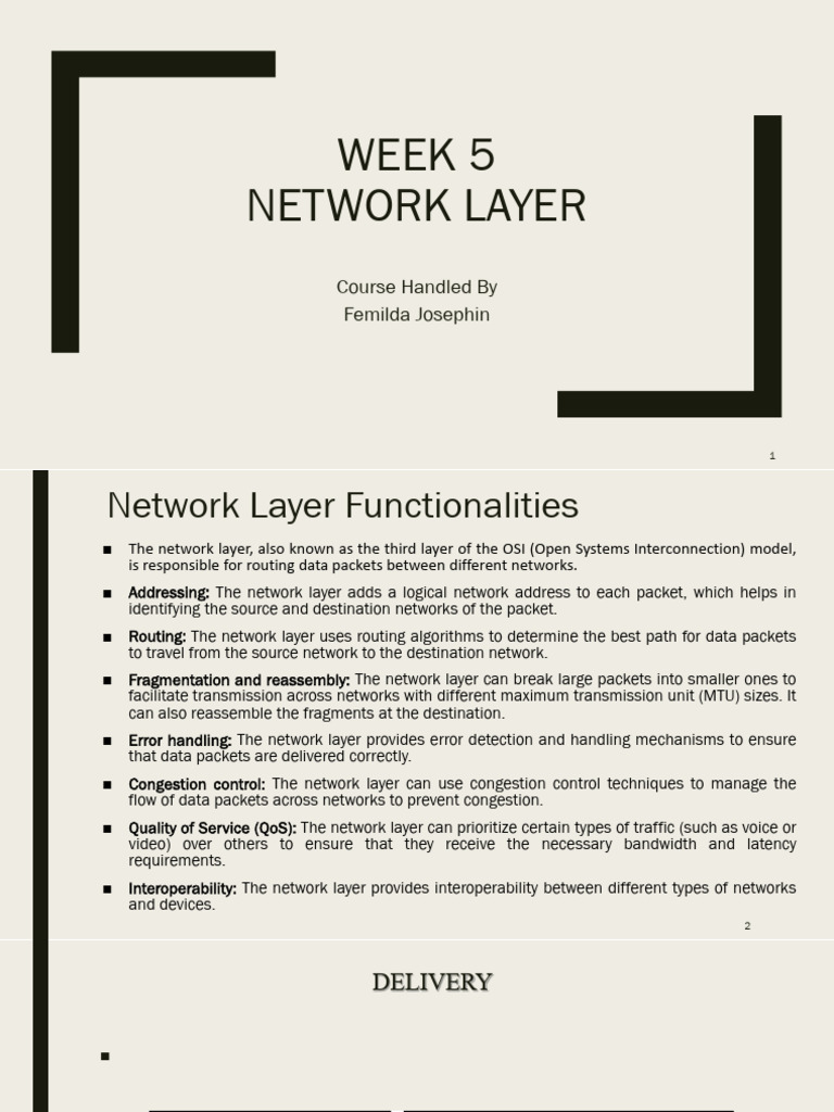 Week 5 - Network Layer Part -1 | PDF | Computer Network | Ip Address