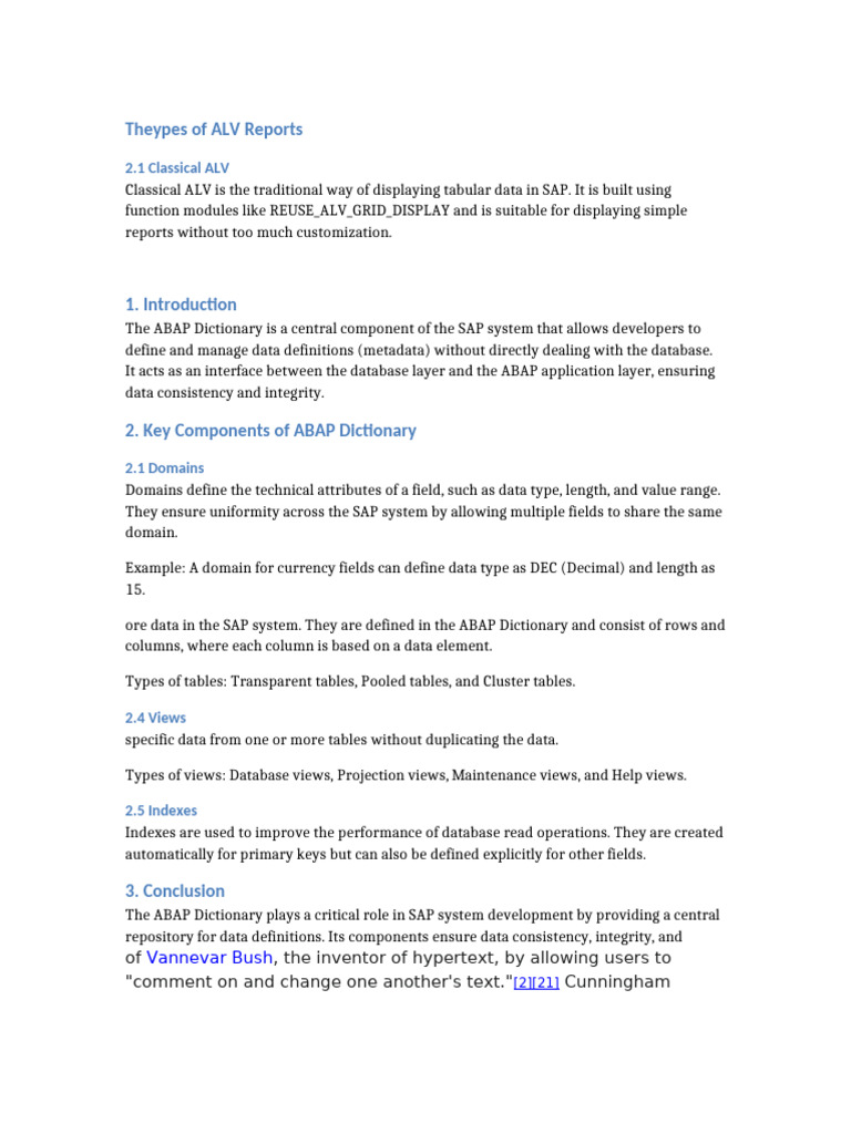 ALV_Reports_Documentation | PDF