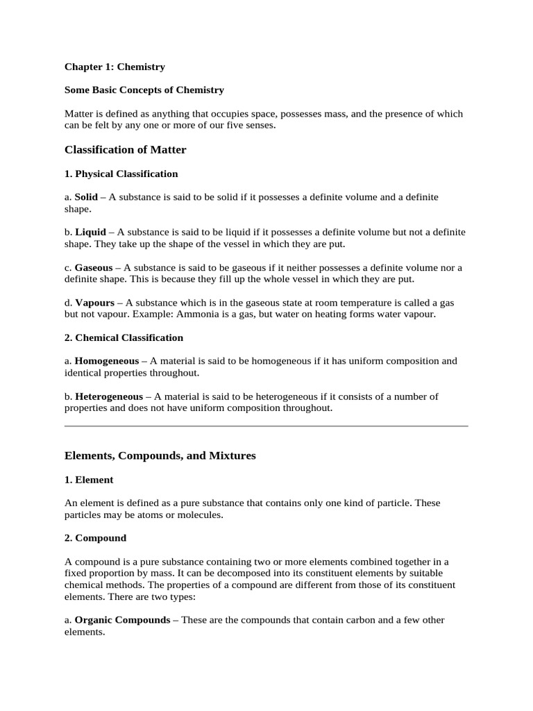 Classification of Matter | PDF | Mole (Unit) | Mixture