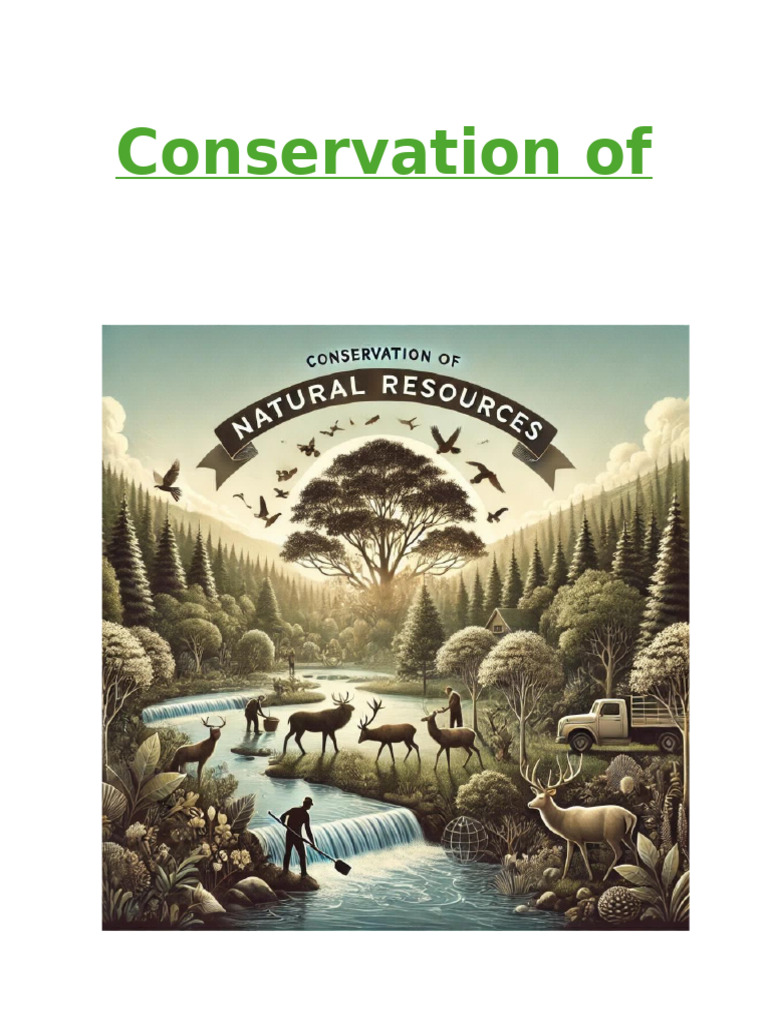 Conservation of Natural Resources Project File | PDF | Conservation ...