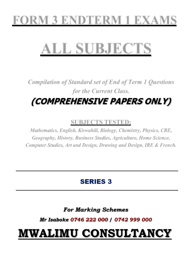 f3 Endterm 1 Exams Series 3 | PDF | Jesus | Valence (Chemistry)