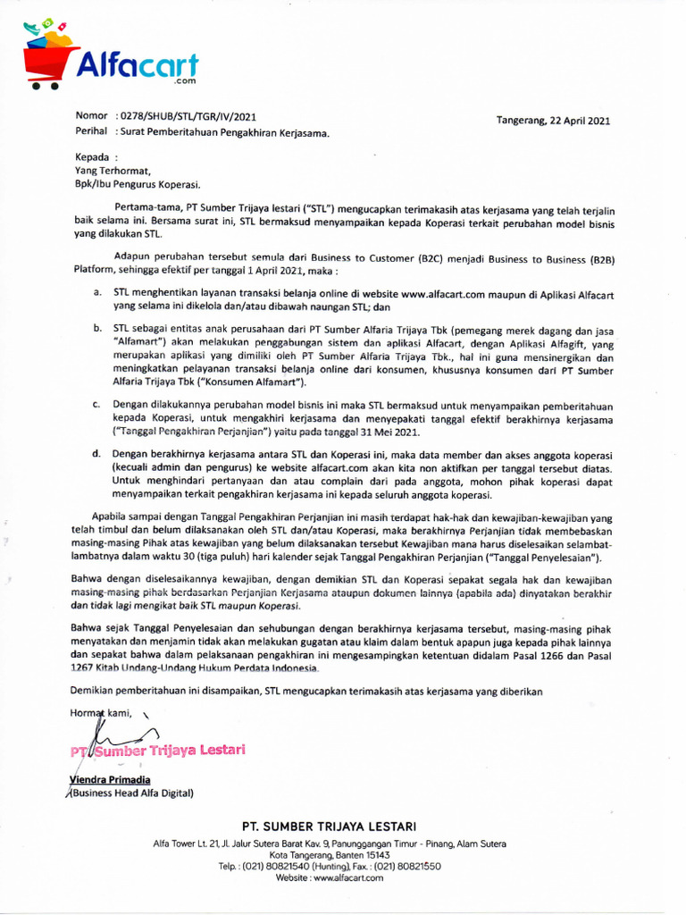 Surat PPK Kopkar | PDF