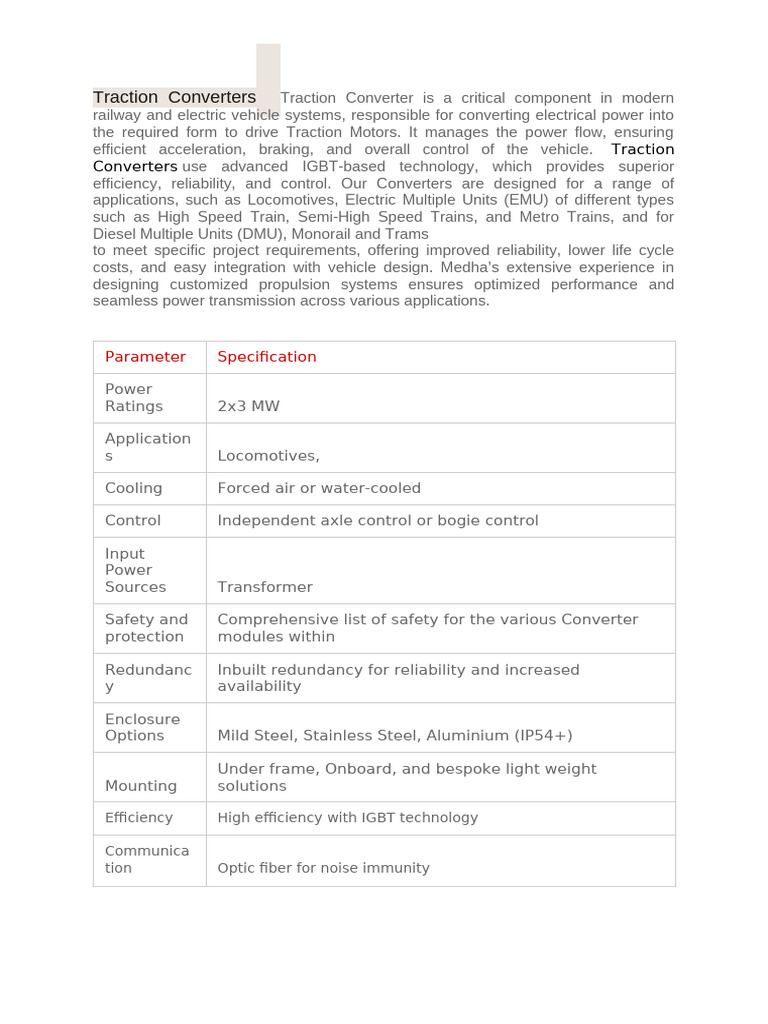 traction converter | PDF
