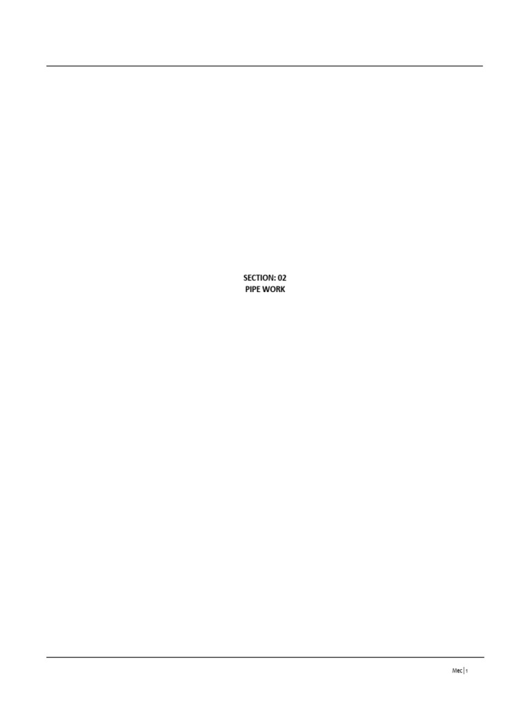 Mechanical Works Specifications for Culinary Factory | PDF | Pipe ...