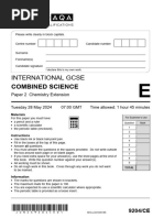 AQA GCSE Combined Science Chemistry Paper 1 Higher Question Paper | PDF ...