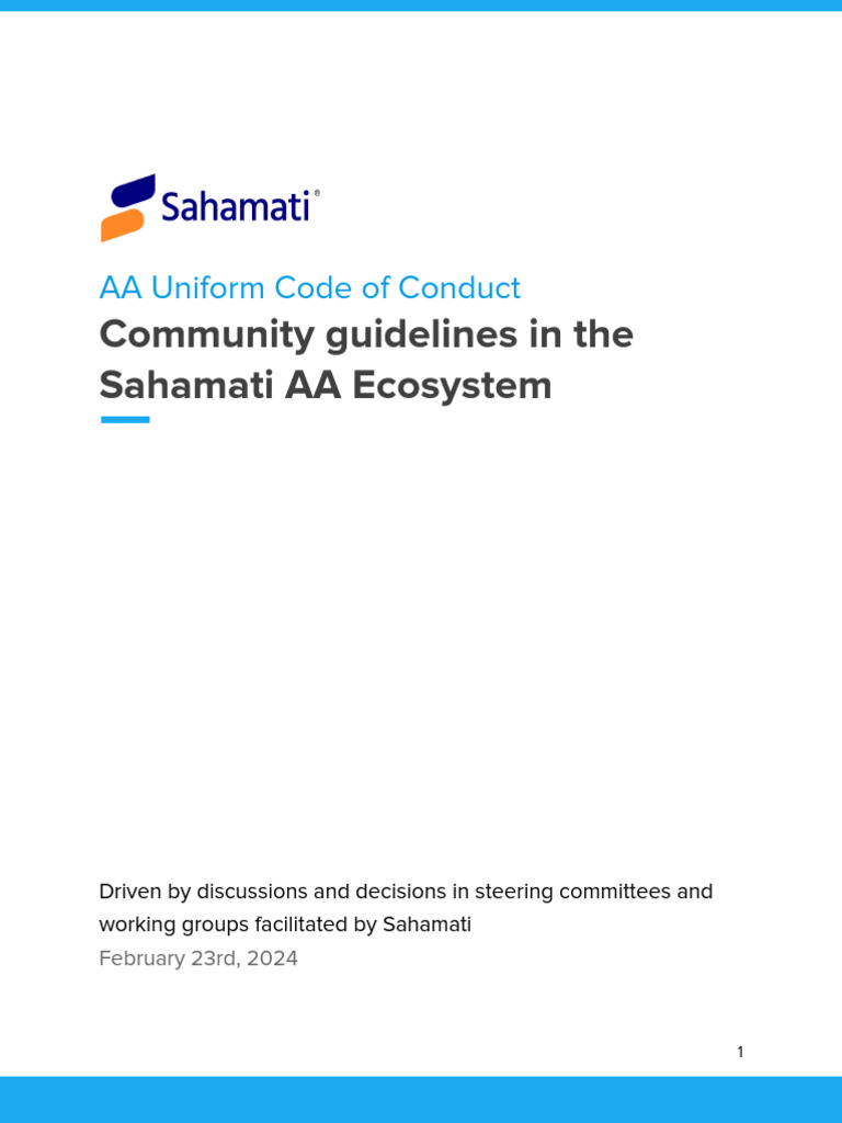 AA Ecosystem Conduct Guidelines | PDF | Interoperability | Metadata