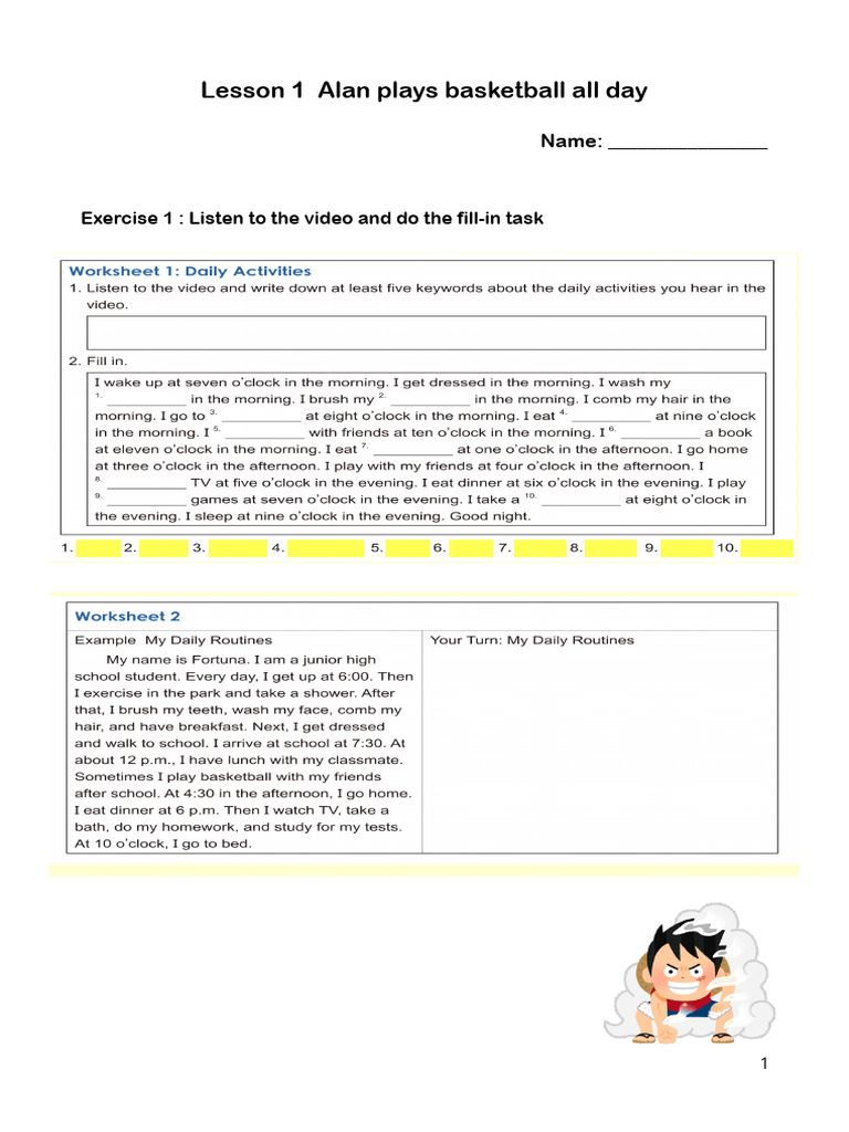 Basketball Listening and Reading Lesson | PDF