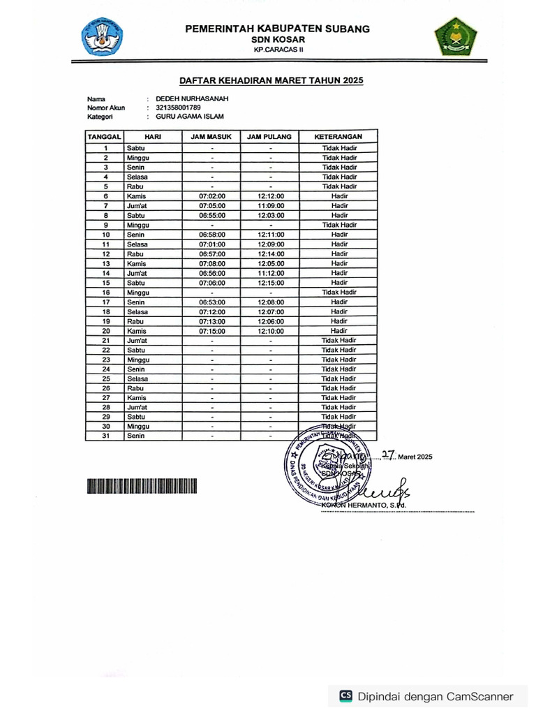 ABSEN DEH - Merged | PDF