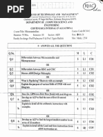 BCS402 Model Question Paper of 2024-2025 | PDF | Cpu Cache | Cache (Computing)