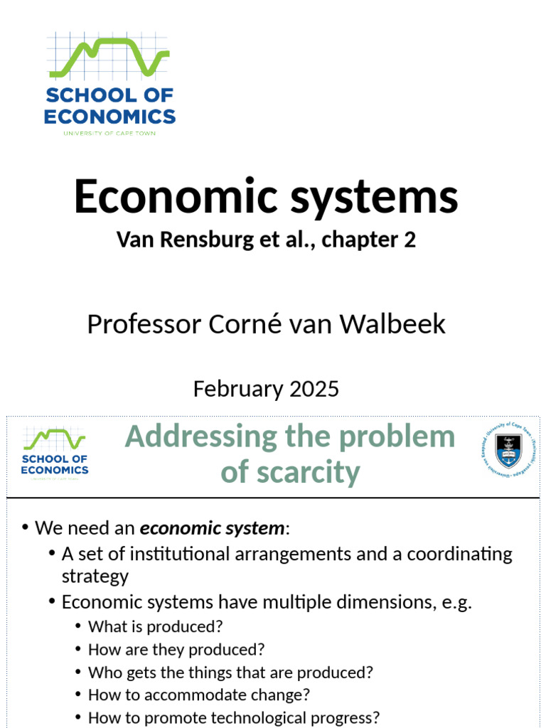 Understanding Economic Systems and Scarcity | PDF | Economic System ...