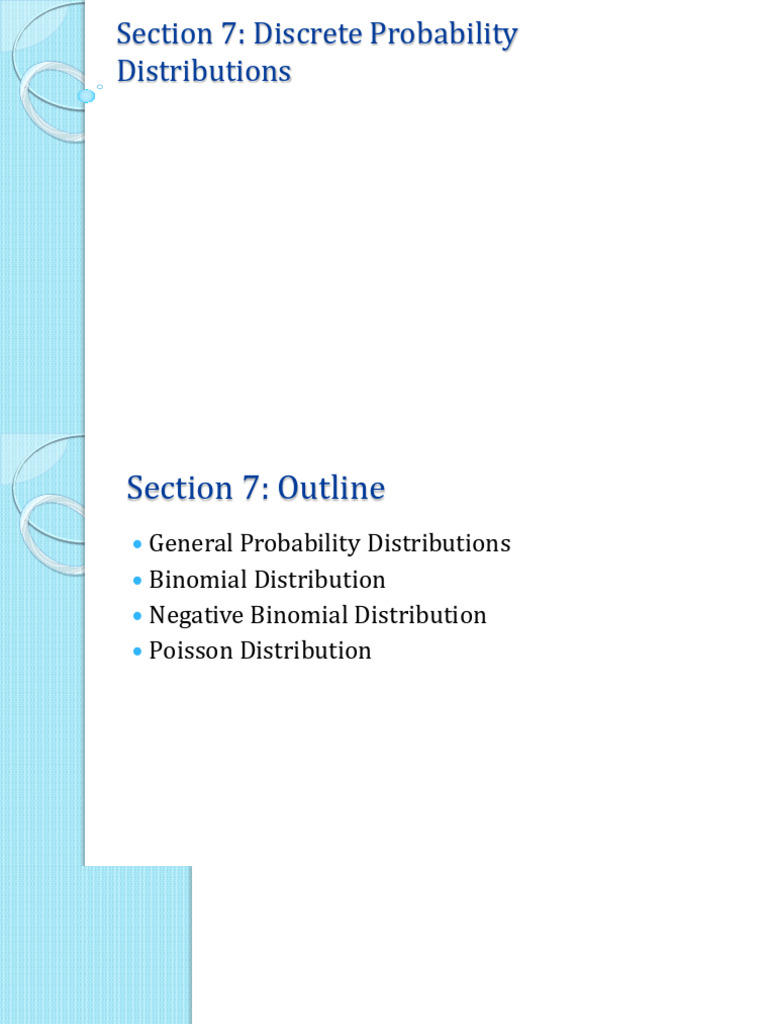 Section 7 (Discrete Probability Distributions) | PDF | Probability ...