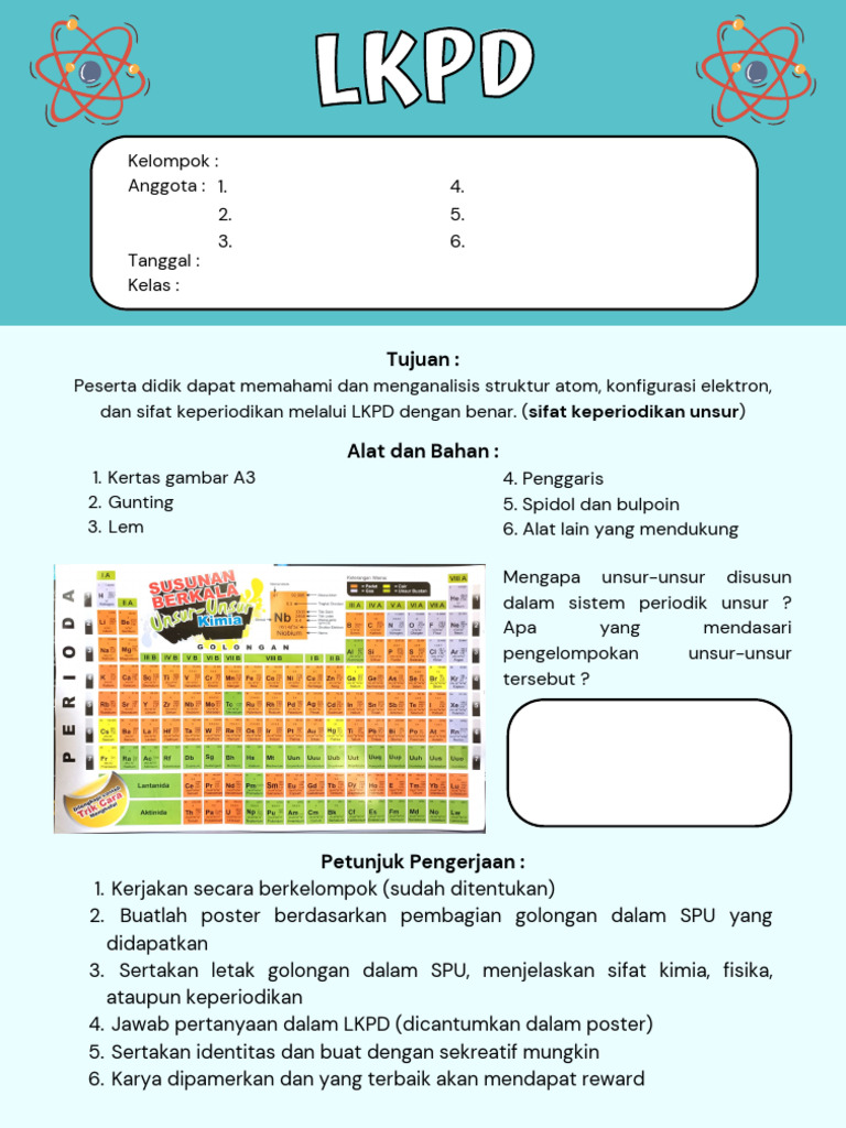 LKPD Struktur Atom dan Keperiodikan | PDF