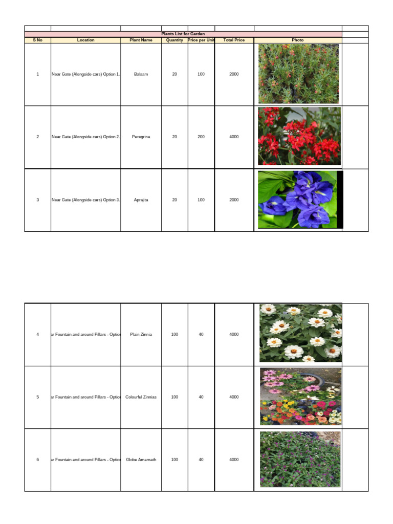 Plant List | PDF