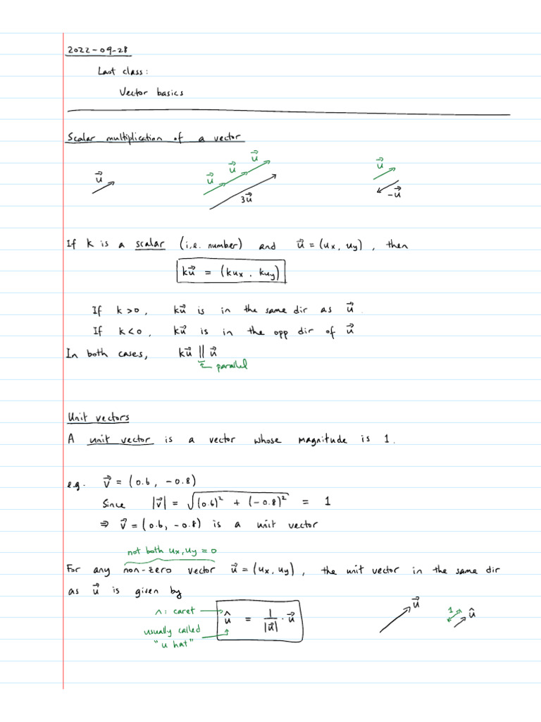 2022-09-28 L09 - Vector Arithmetic | PDF
