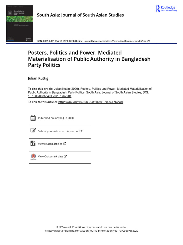 Posters Politics and Power Mediated Materialisation of Public Authority ...