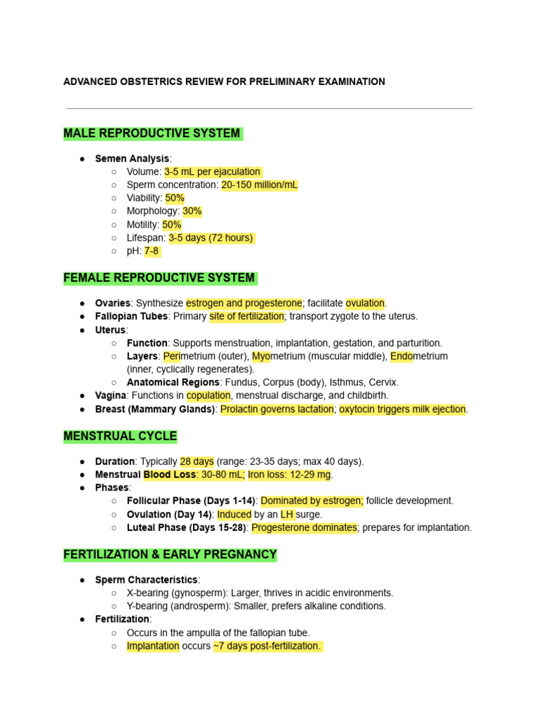 Abnormal Normal OB Annotated | PDF | Menstrual Cycle | Reproductive System
