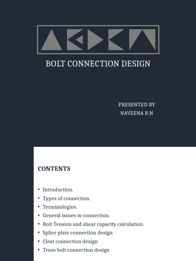 Bolt Connection Design Overview | PDF | Screw | Mechanical Engineering