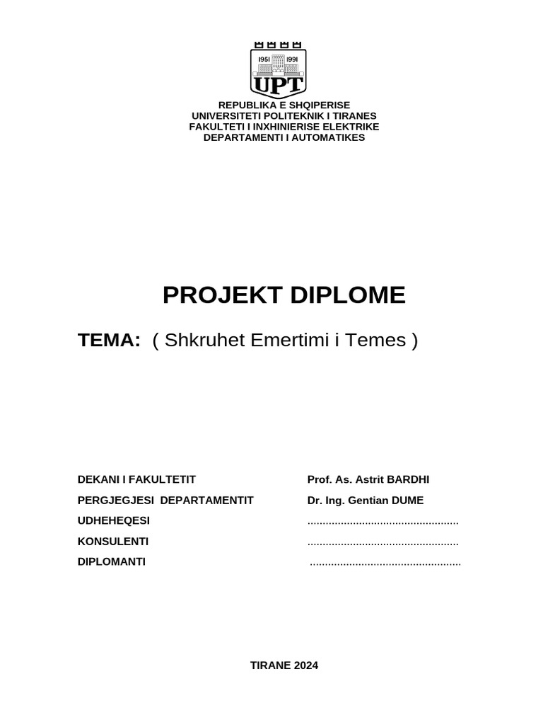 Fletet e para Te Diplomes-Automatizim | PDF