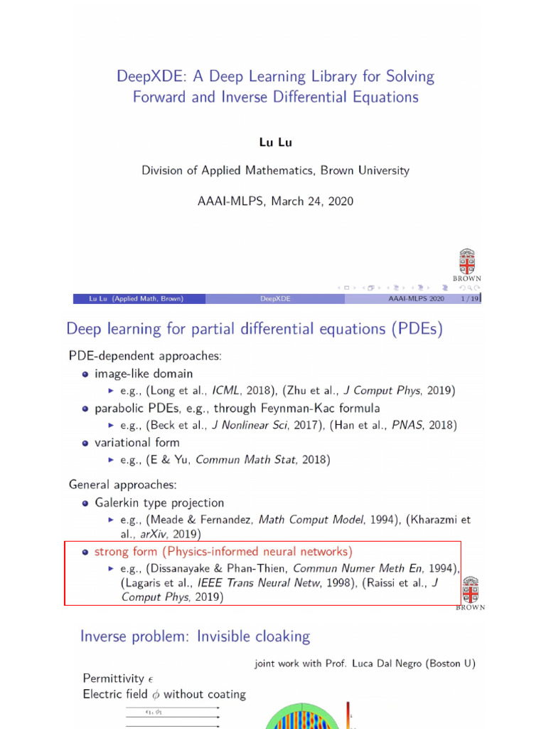 (PHD) PINNs - Deepxde - A Deep Learning Library For Solving ...