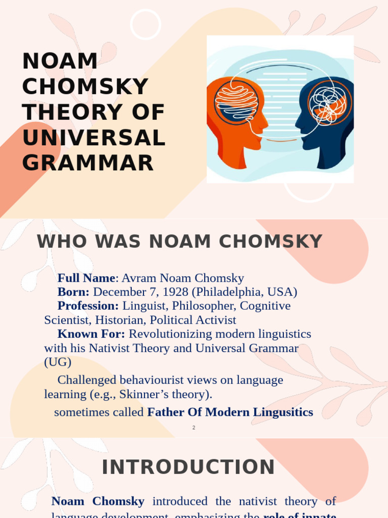 Chomsky's Universal Grammar Explained | PDF | Language Acquisition ...