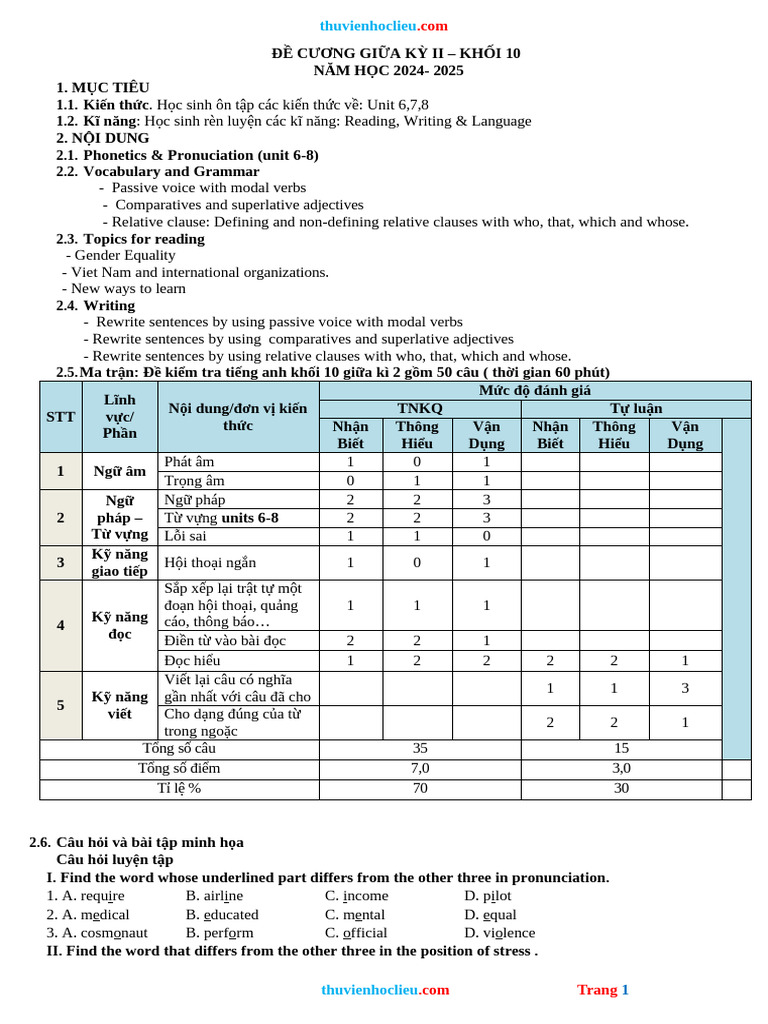 thuvienhoclieu.com-De-cuong-tap-giua-HK2-Anh-10-Global-24-25 | PDF | Gender Inequality | Gender ...
