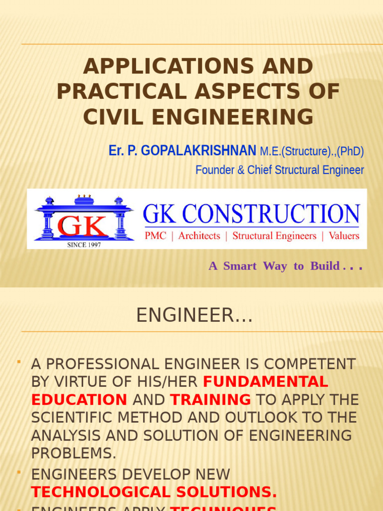 Civil Engineering Applications Overview | PDF | Civil Engineering ...