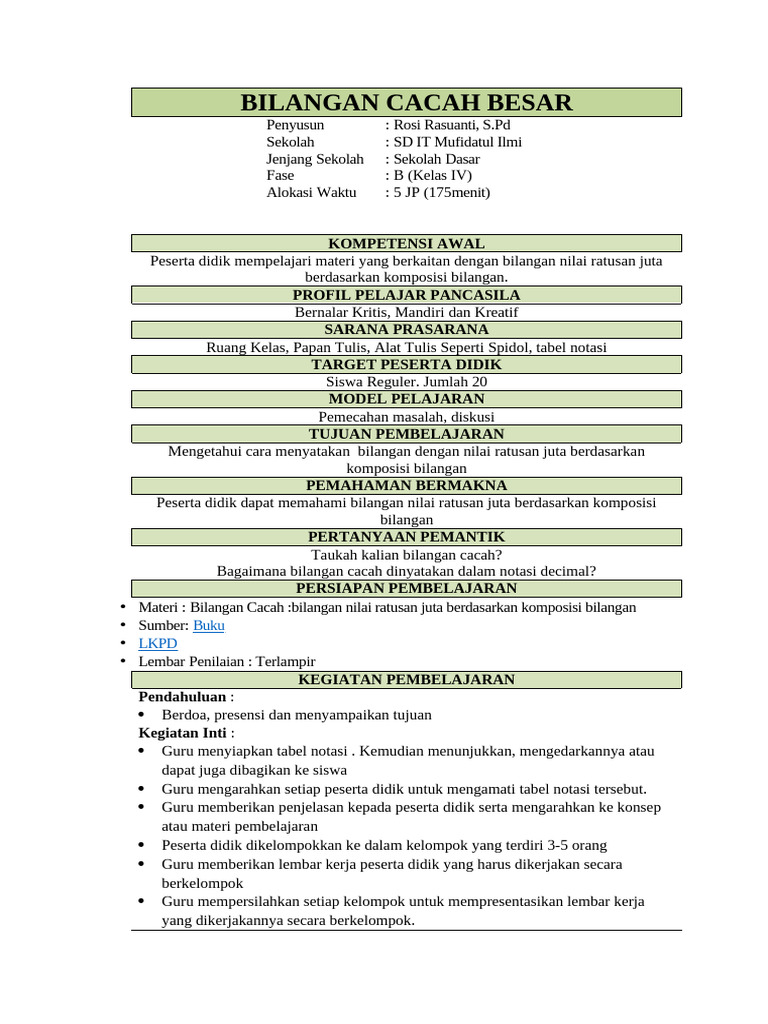 Modul Buku MTK 1 | PDF