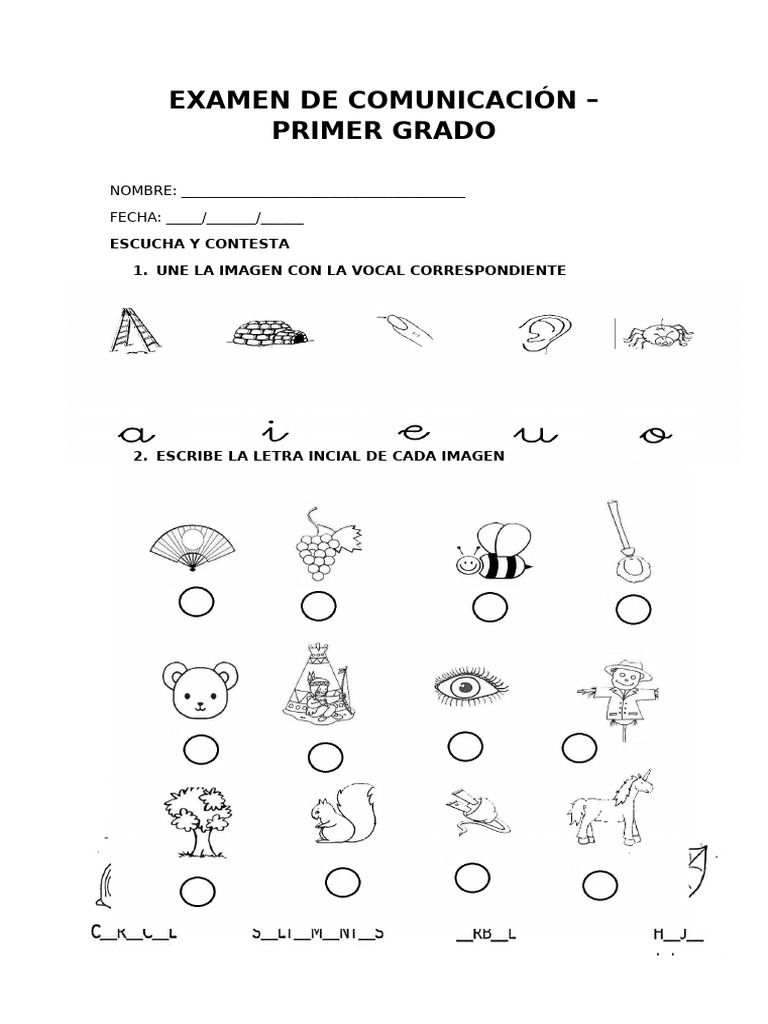 Examen de Comunicacion Refuerzo | PDF