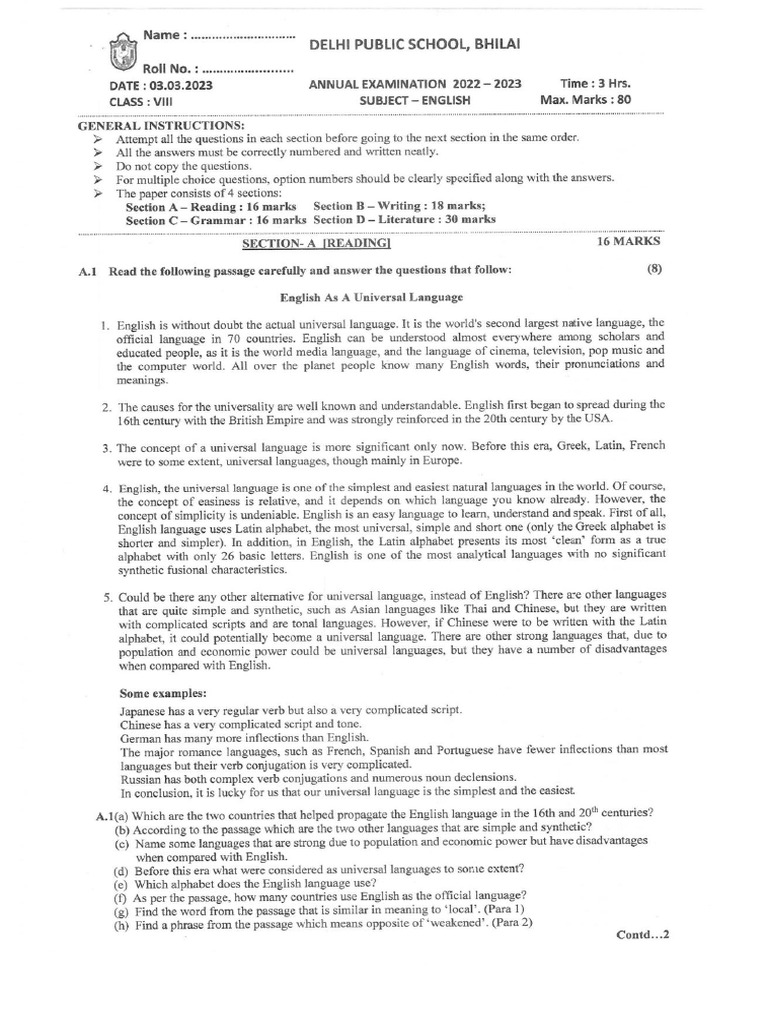 Class 82023 Annual | PDF