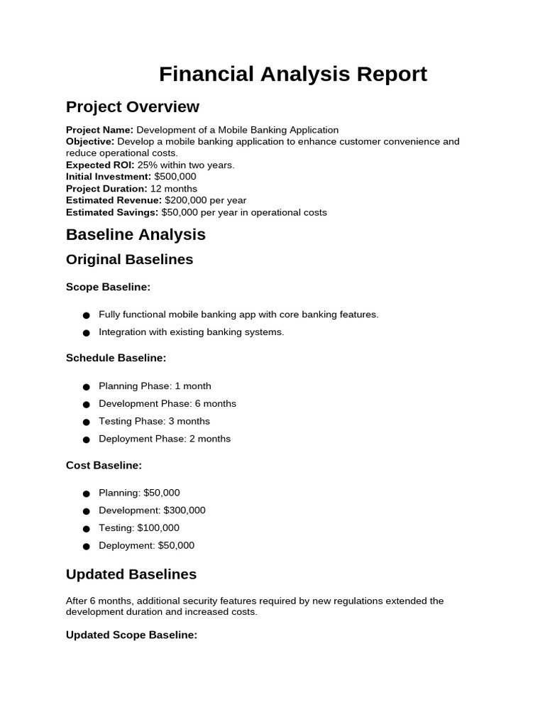 Completed Financial Analysis Report | PDF | Cost–Benefit Analysis ...