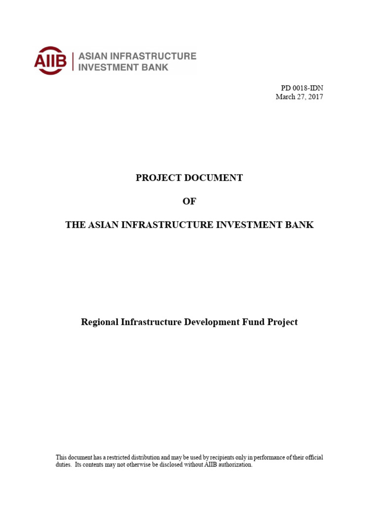 Indonesia Regional Infrastructure Fund Project | PDF | Infrastructure ...