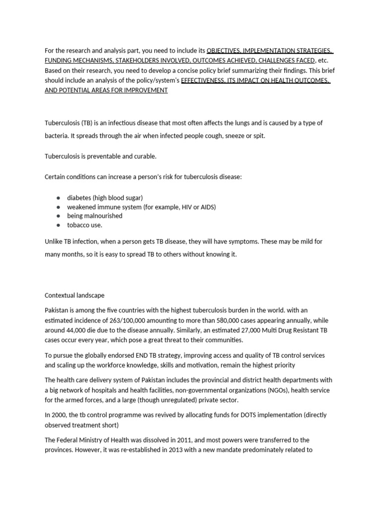 National TB Control Programme | PDF | Tuberculosis | Medicine